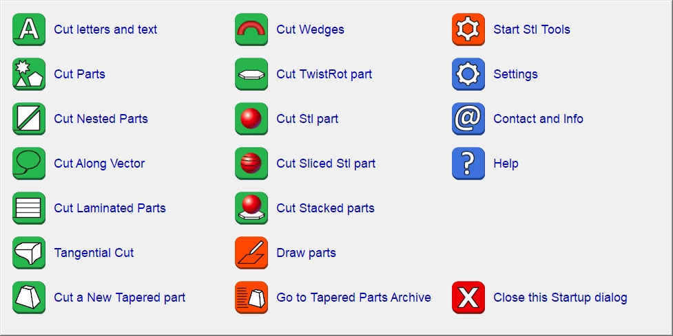 DevFoam startup dialog