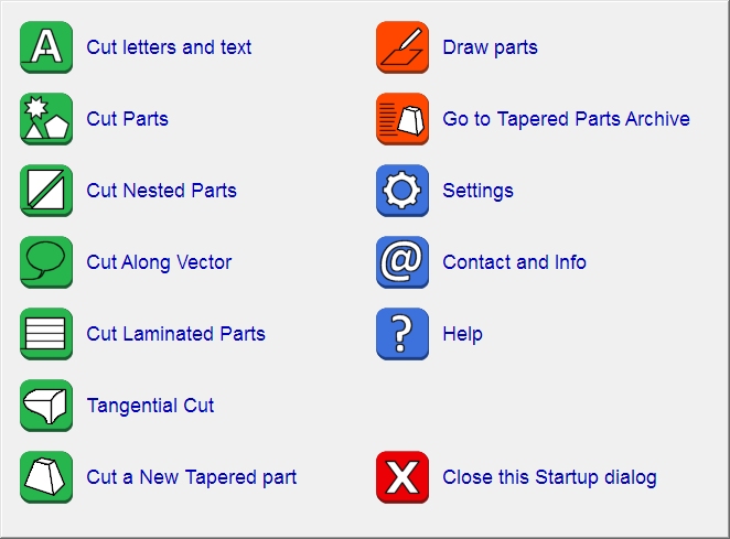 DevFoam startup dialog