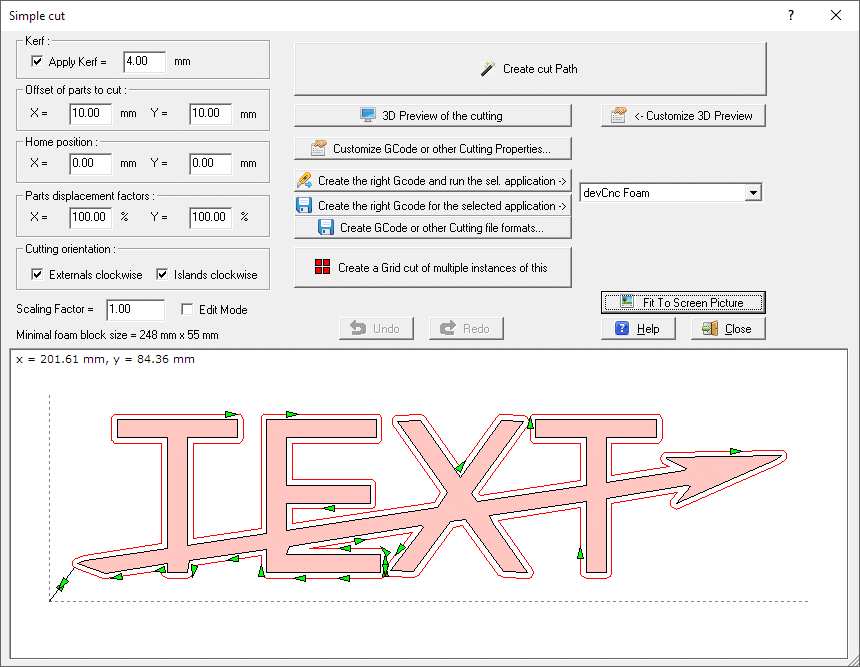 How can I cut a more complex text?